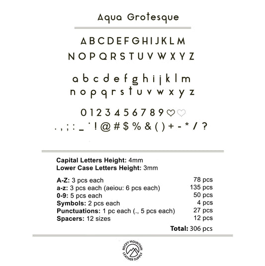 Brass Alphabet & Number Stamp Font Set (306 Pcs) – Rocky Mountain ...