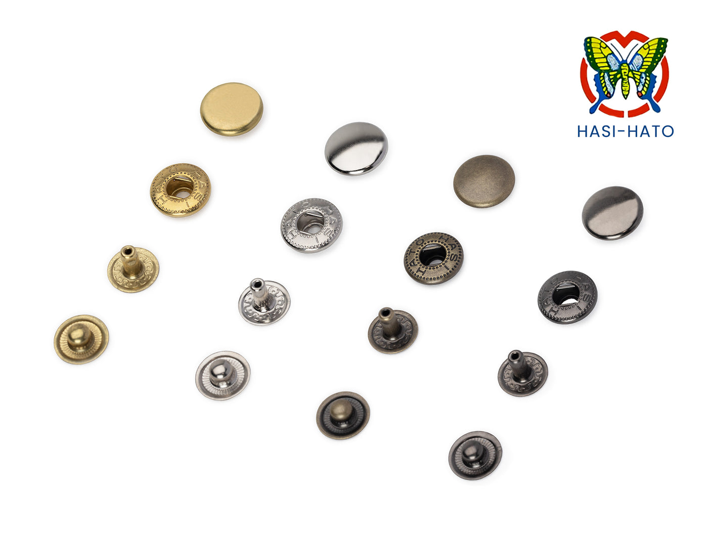 THK / Hasi-Hato - Segma Snaps (Solid Brass) – Rocky Mountain Leather Supply