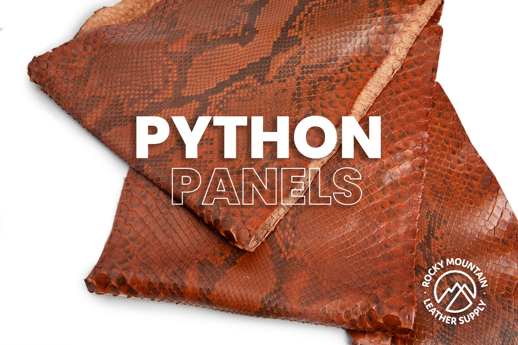 Python Snake - Matte Whiskey - Exotic Leather (PANELS) – Rocky Mountain ...
