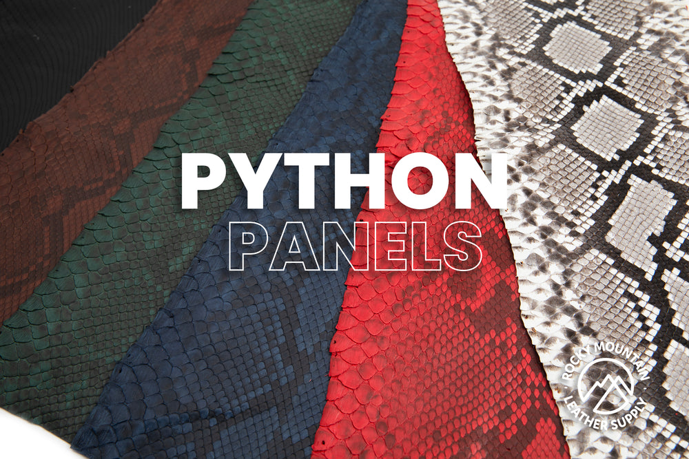 Python Snake - Matte Natural - Exotic Leather (PANELS)