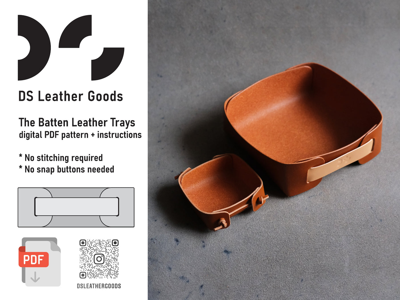 DS-006 The Batten Leather Trays Digital Pattern – Rocky Mountain ...