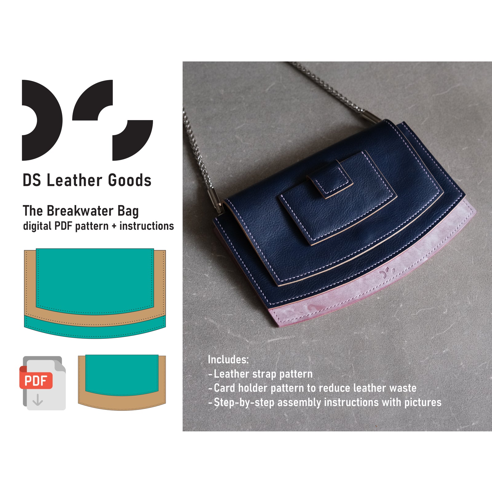 DS-062 The Breakwater Bag Digital Pattern – Rocky Mountain Leather Supply