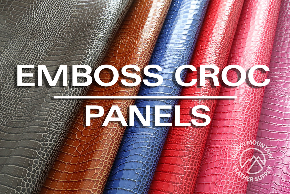 Embossed Crocodile 🇮🇹 - Luxury Veg Tanned Leather (PANELS)