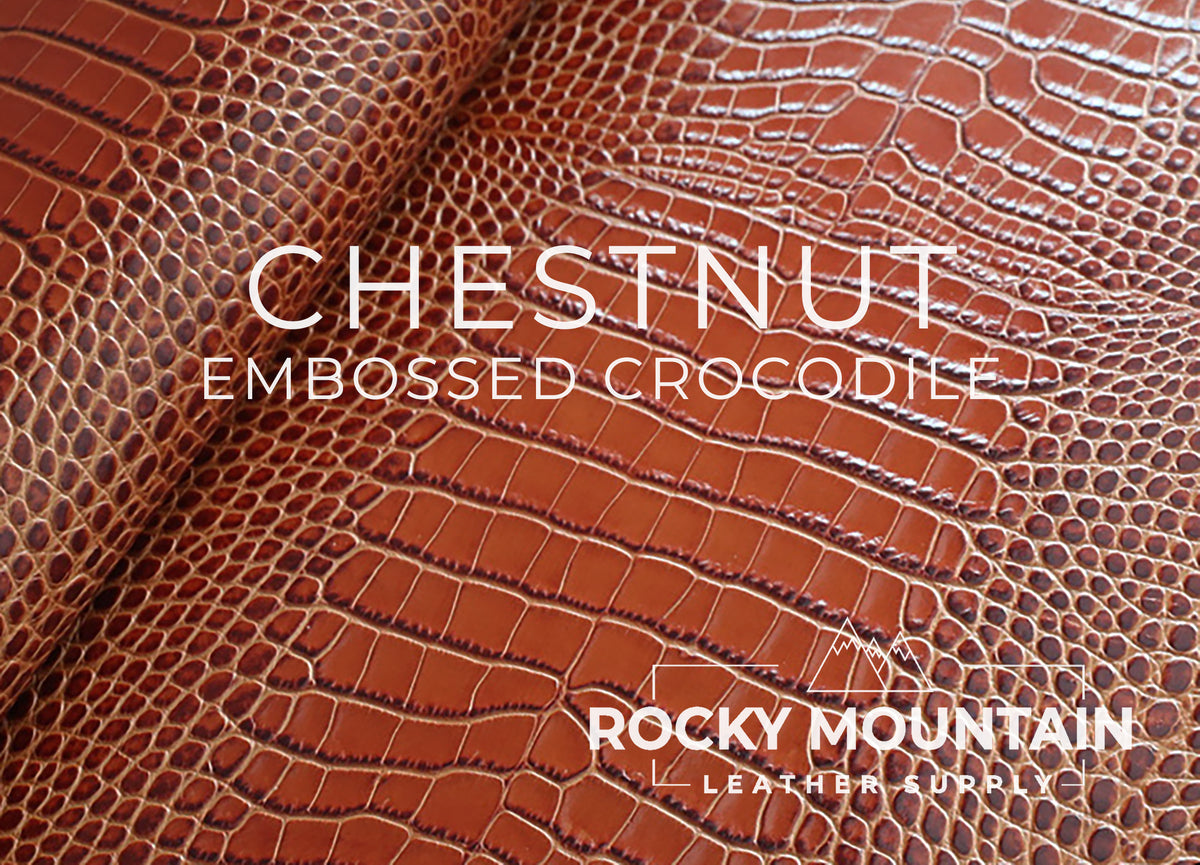 Embossed Crocodile - Luxury Veg Tanned Leather (PANELS) – Rocky ...