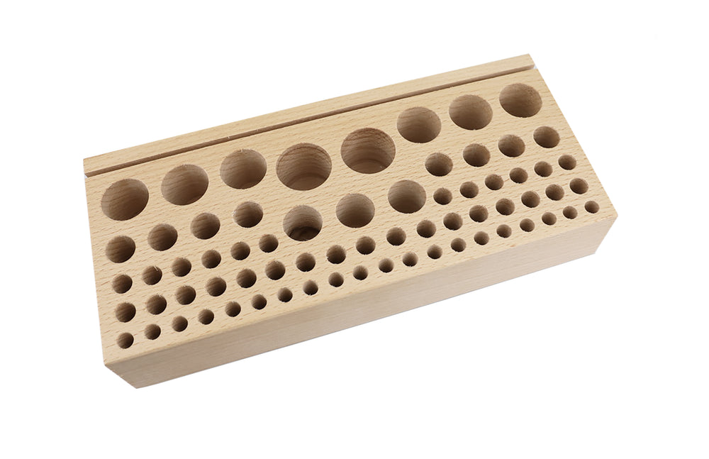 Wood Tool Storage Rack - 72 hole slots