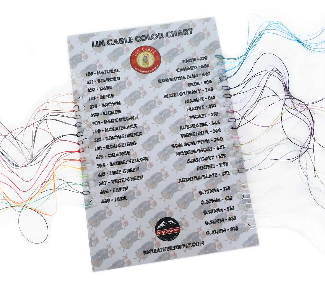 Fil au Chinois - "Lin Cable" Waxed Linen Thread - Sample Card (44 Colo